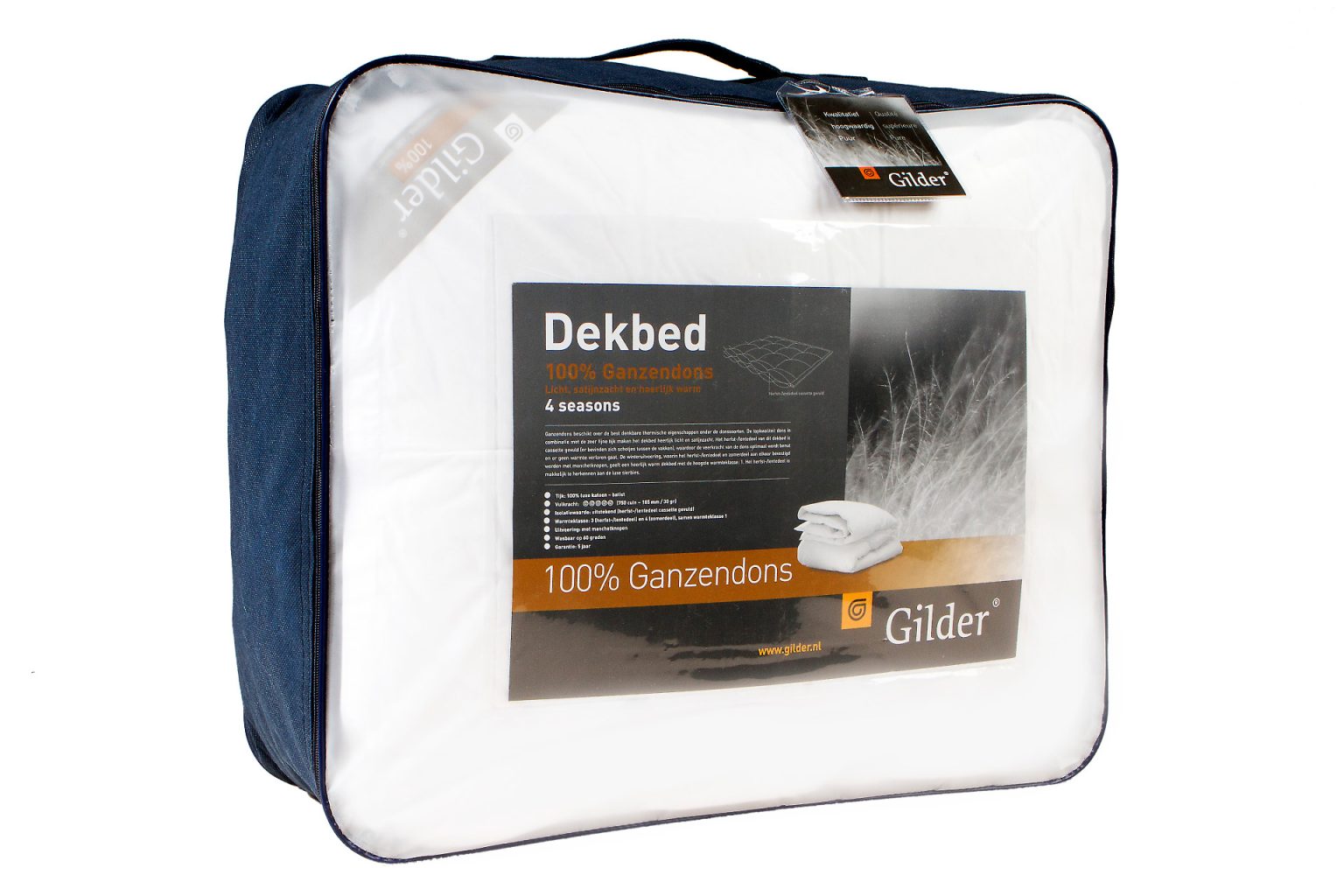 100% witte ganzendons dekbed Gilder | Warmteklasse 2 All season